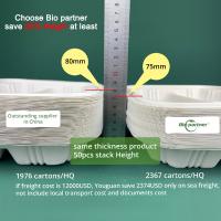 China Compostable Rectangle Hinged Food Container Cornstarch Take Out Salad Box 1000ml for sale