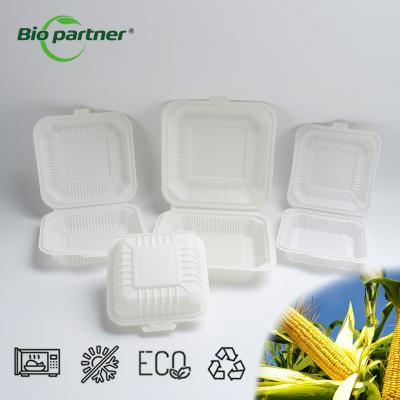 Cina Restaurant Disposable Microwave Safe Hinged Plastic Take Out Clamshell Food Container in vendita