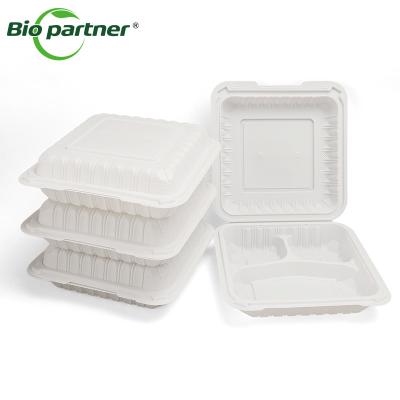 Chine Leak Proof Rectangle Plastic Lunch Box for Hinged Clamshell Disposable Food Container à vendre