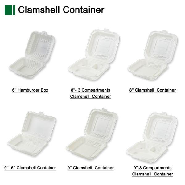 Quality Customized Color Plastic PP Corn Starch Burger Box Packaging for To Go Food for sale