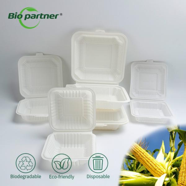 Quality Biodegradable Custom Order Disposable Food Container for Take Away Clamshell for sale