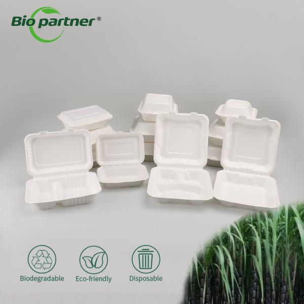 Quality Eco Biopartner Biodergradale Sugarcane Bagasse Food Container Fast Take Away Container for sale