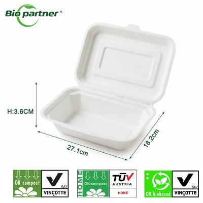 Κίνα Eco Biopartner Biodergradale Sugarcane Bagasse Food Container Fast Take Away Container προς πώληση