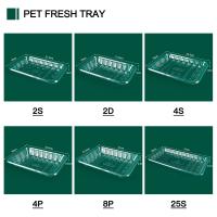 China Disposable Rectangular PET Fresh Fruit Tray Custom Blister Packaging for Frozen Food for sale