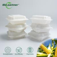 China Stackable Corn Starch Bento Lunch Box Food Container Microwave Safe 20000pcs MOQ for sale