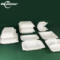 China Rectangle MFPP Hinge Clamshell Food Container 15.5x15.5x4cm Sturdy Vented Salad Packaging for sale