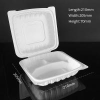 China Rectangle MFPP Hinge Clamshell Food Container 15.5x15.5x4cm Sturdy Vented Salad Packaging for sale