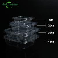 China Clear PET Clamshell Hinged Container Tamper Proof Packaging for Large Storage Box 600pcs for sale