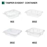 China Clear PET Clamshell Hinged Container Tamper Proof Packaging for Large Storage Box 600pcs for sale