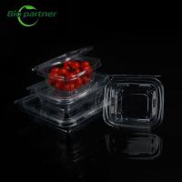 China Clear PET Clamshell Hinged Container Tamper Proof Packaging for Large Storage Box 600pcs for sale