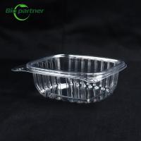 China Custom Clear PET Plastic Folding Clamshell Box Packaging for Disposable Hinged Container 600pcs for sale