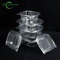 China Custom Clear PET Plastic Folding Clamshell Box Packaging for Disposable Hinged Container 600pcs for sale