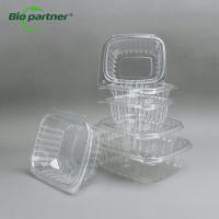 China Custom Clear PET Plastic Folding Clamshell Box Packaging for Disposable Hinged Container 600pcs for sale