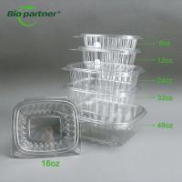 China Custom Clear PET Plastic Folding Clamshell Box Packaging for Disposable Hinged Container 600pcs for sale