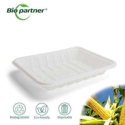 Cina Fresh Packaging Cornstarch Supermarket Disposable Tray with Blister Process Type in vendita