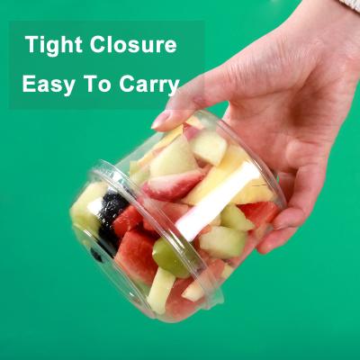China Eco friendly Plastic Takeout Deli Containers for Custom Pre-cut Fruit Salad Cups zu verkaufen