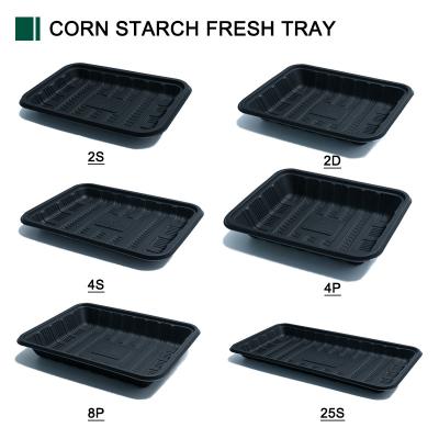 중국 Biodegradable Supermarket Tray Made from Cornstarch for Fresh Meat and Frozen Chicken 판매용