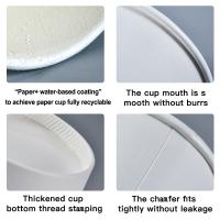 China Biodegradable Custom Printed Paper Coffee Cups 8oz 12oz with Water Based Coating for sale