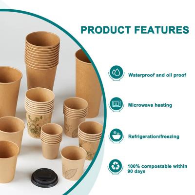 China Customized Logo Disposable White Paper Coffee Cup Takeout Double Wall Cup Disposable for sale