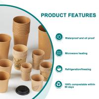 China Disposable Biodegradable Double Wall Coffee Cup 8oz 12oz Custom Logo Eco Friendly for sale