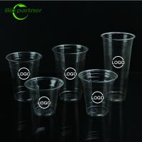 China Custom Biodegradable PLA Cold Cup 10oz 32oz Compostable for Tea Smoothie Takeaway for sale