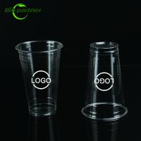 China Biodegradable PLA Cold Cup 10oz to 32oz Clear Plastic Drinking Cup Custom Logo for sale