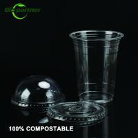China Biodegradable PLA Cups 10oz to 32oz Compostable Cold Drink Cups Custom Logo for sale