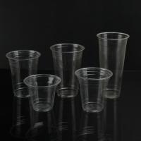 China Biodegradable PLA Clear Disposable Cold Drinking Cups 10oz to 32oz Custom Logo for sale