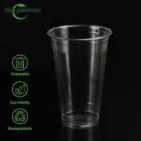 China Biodegradable PLA Clear Disposable Cold Drinking Cups 10oz to 32oz Custom Logo for sale