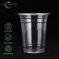 China 20 oz PLA Clear Cups for Cold Drinks Disposable Compostable Smoothie Plastic Cup for sale
