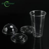 China Disposable PLA Cups 16 oz Eco-Friendly Compostable Cold Drink Cups with Lids for sale