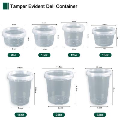 China Tamper Evident Dessert Yogurt Round Food Storage Box Ideal for Back to School Needs for sale