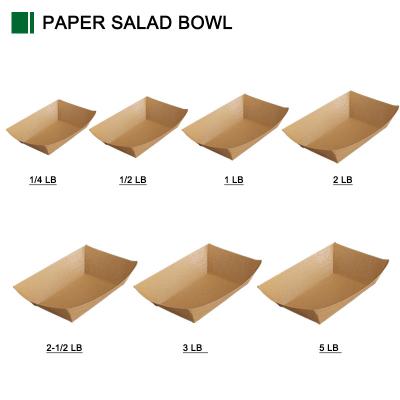 Cina OEM Logo Bio Degradable Food Packaging Kraft Paper Food Tray for Disposable Takeaway in vendita