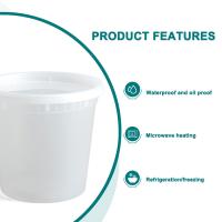 China Round Clear PP Deli Containers with Lock Lids 250ml to 950ml Leakproof Stackable for sale