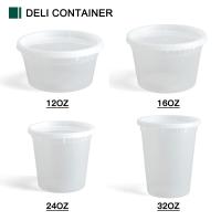 China Round Clear PP Deli Containers with Lock Lids 250ml to 950ml Leakproof Stackable for sale