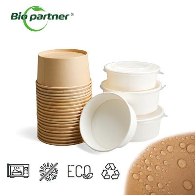 Cina Paper Food Packing Boxes To Go Fast Food Container Kraft Bowl Snack Box with Customized Logo in vendita