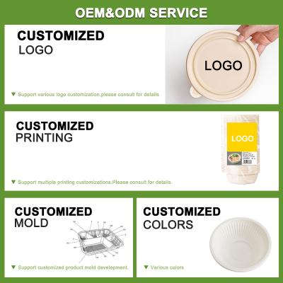 Cina Fast Food Bowl Biodegradable Disposable Cornstarch Box with Microwavable Advantage in vendita