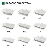 China Biodegradable Sugarcane Bagasse Pulp Snack Box 100000 MOQ Custom Logo for sale