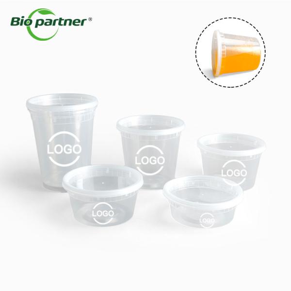 CLASSIC Design Style Clear Soup Plastic Takeout Food Container for Back to School