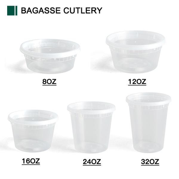 CLASSIC Design Style Clear Soup Plastic Takeout Food Container for Back to School