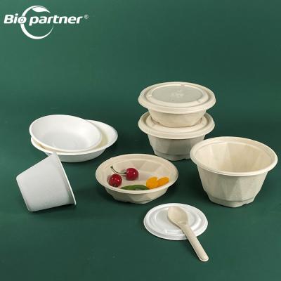 Cina Production Sugarcane Bagasse Salad Bowls for Biodegradable Takeaway Restaurant Dinner in vendita