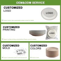 China Customized Size Disposable Tableware Compostable Food Container Sugarcane Tableware for sale