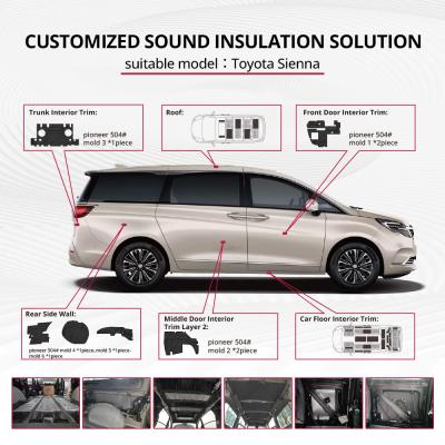 China Toyota Sienna Sound Insulation Kit / Custom Sound Insulation / Vehicle Interior Noise Reduction Parts / Toyota Sienna Cabin Quieting Solution / Toyota Sienna Door/floor/roof Insulation Factory for sale