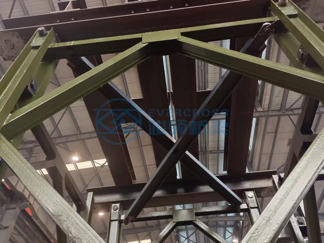 Bailey Bridge Pier installation showing structural components and assembly process