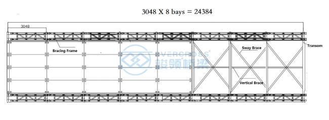 Detailed view of Bailey Bridge truss connections