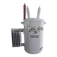 China Single Phase Step Down Pole Mounted Distribution Transformer 167kVA 35kV for sale
