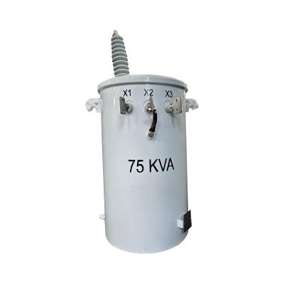 Китай 75kva однофазный столб с установкой распределительного трансформатора масло погружено 13,2 кВ до 240 В продается