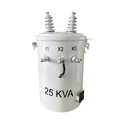 China 25KVA Transformador montado em pólo de fase única Distribuição 4160V a 120V ANSI / IEEE C57 à venda