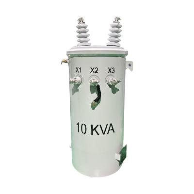 China 10 Kva Transformateur à pôle unique monté Distribution aérienne 12.470KV Répond aux normes DOE 2016 CSA ANSI/IEEE for sale