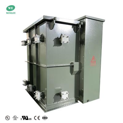 China UL-Zertifizierung 3750 kVA Dreiphasen-Trafo, auf Sockel montiert, flüssigkeitsgefüllt, tot, für Schleifeneinspeisung, 34500 V auf 480Y277, ANSI C57 zu verkaufen